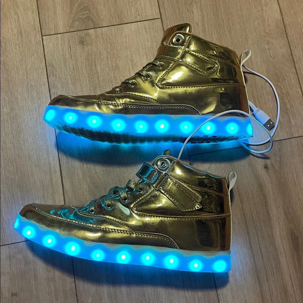 Shoes | 3x Host Pickboys Mirror Gold Led Sneakers | Poshmark